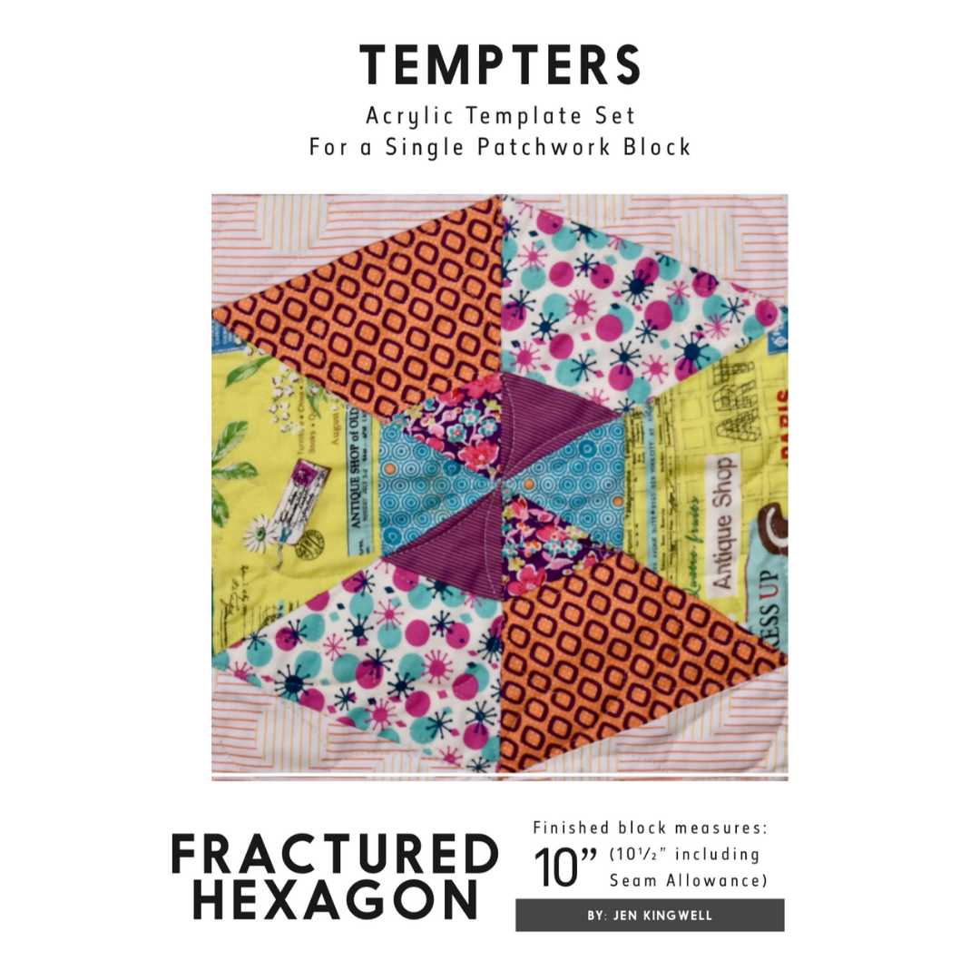 Fractured Hexagon Tempter - Pattern and Template - Kimz Sewing ...