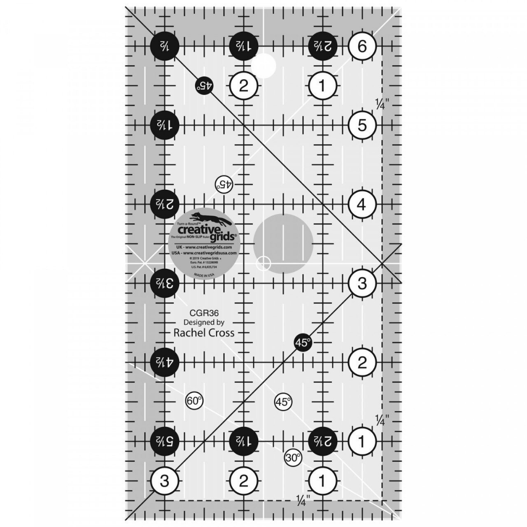 Creative Grids Quilt Ruler 3-1/2in x 6-1/2in - Kimz Sewing & Patchwork ...