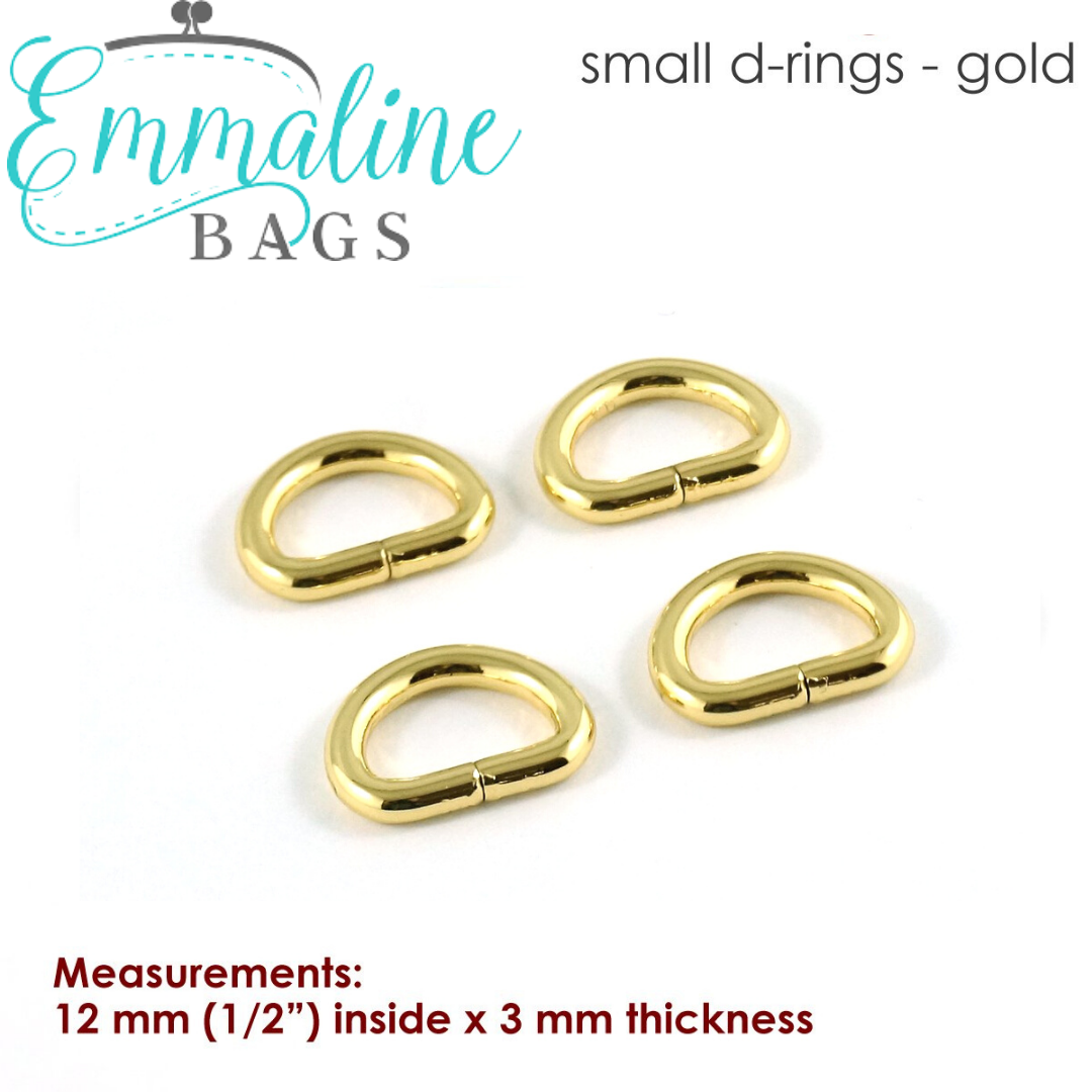 Emmaline Bags D-Rings 1/2″ (12mm) 4 pk - Kimz Sewing & Patchwork Centre