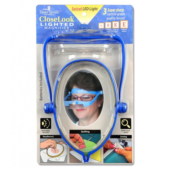 Taylor Seville Close Look Lighted Magnifier - Kimz Sewing & Patchwork ...