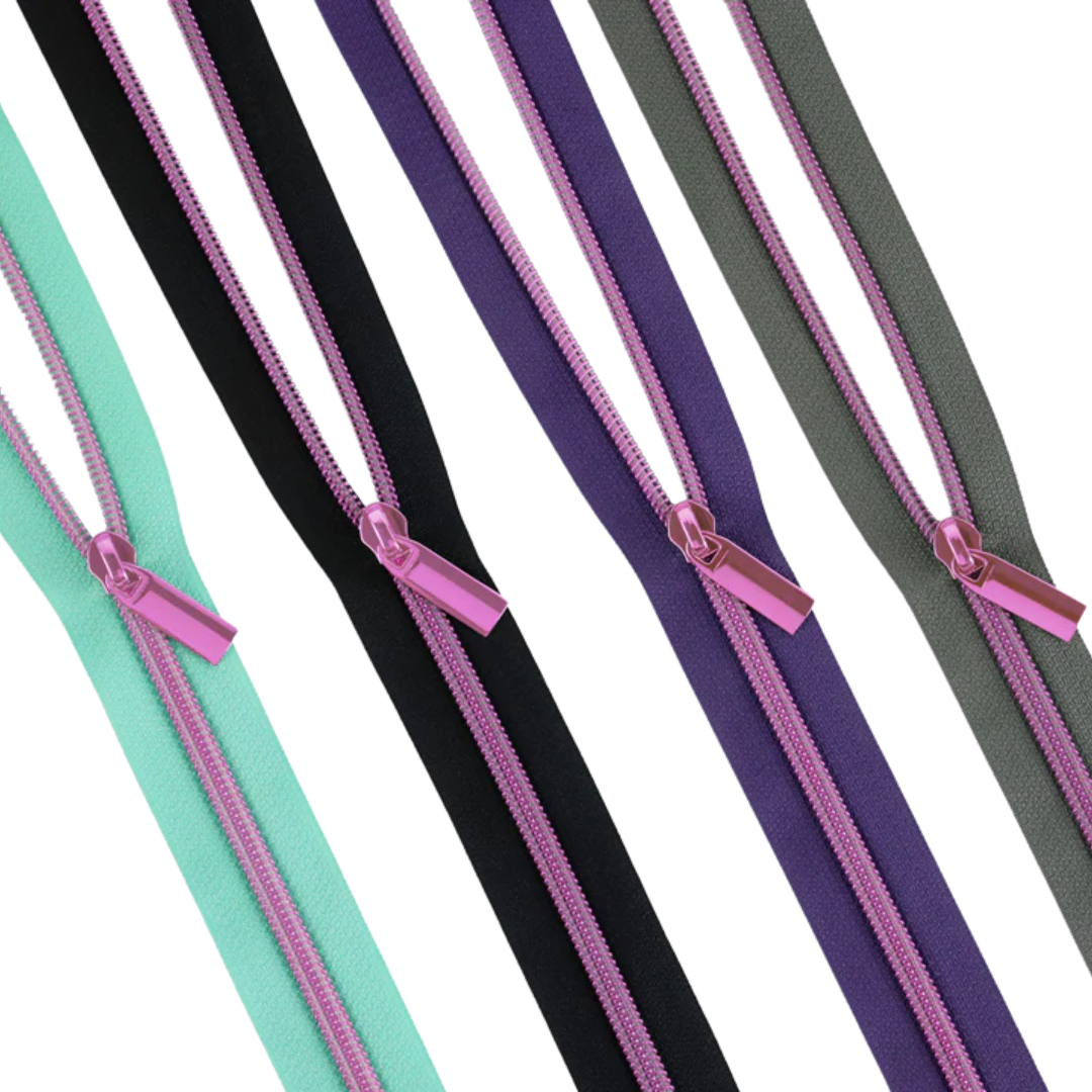 Tula Pink + Sallie Tomato | #5 Nylon Zipper | 3yds + 9 Pulls - Kimz ...