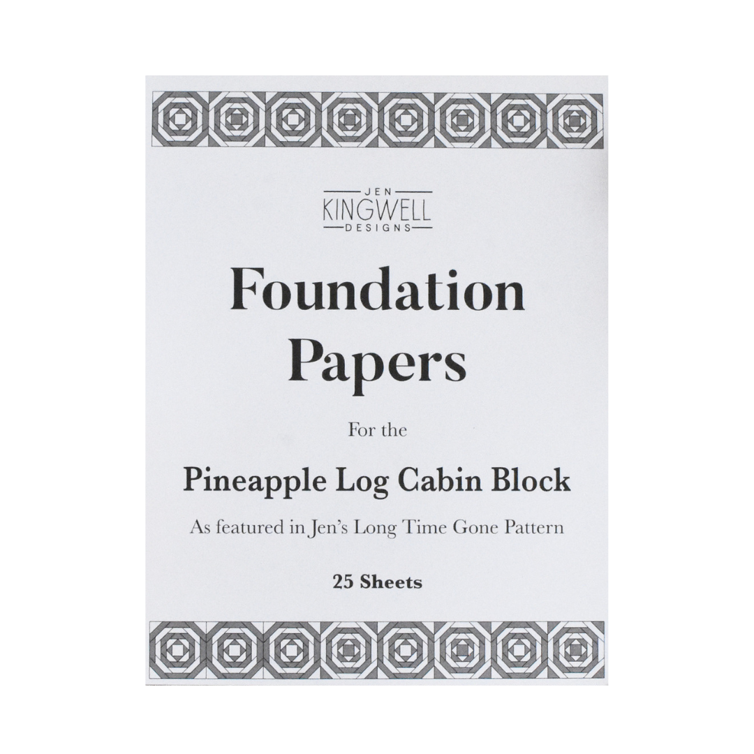 Pineapple Log Cabin Block Foundation Papers - Kimz Sewing & Patchwork ...
