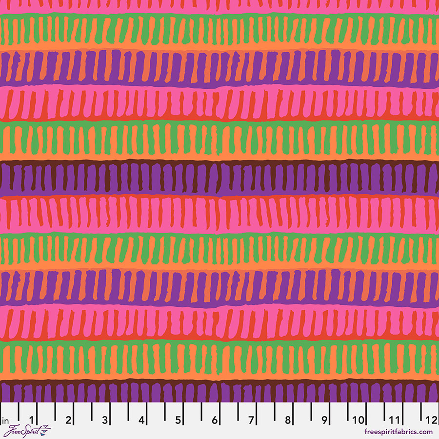 Kaffe Fassett Collective | Zipper Stripe | Red - Kimz Sewing & Patchwork Centre